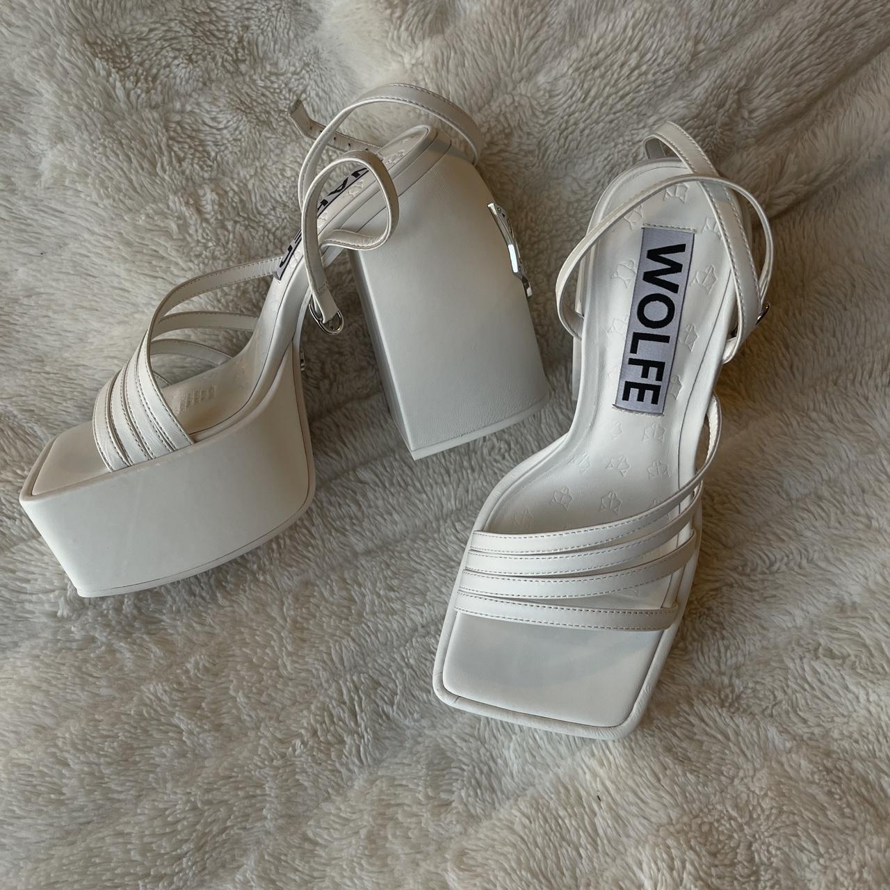 New in box Naked Wolfe white platfrom heels. I... - Depop