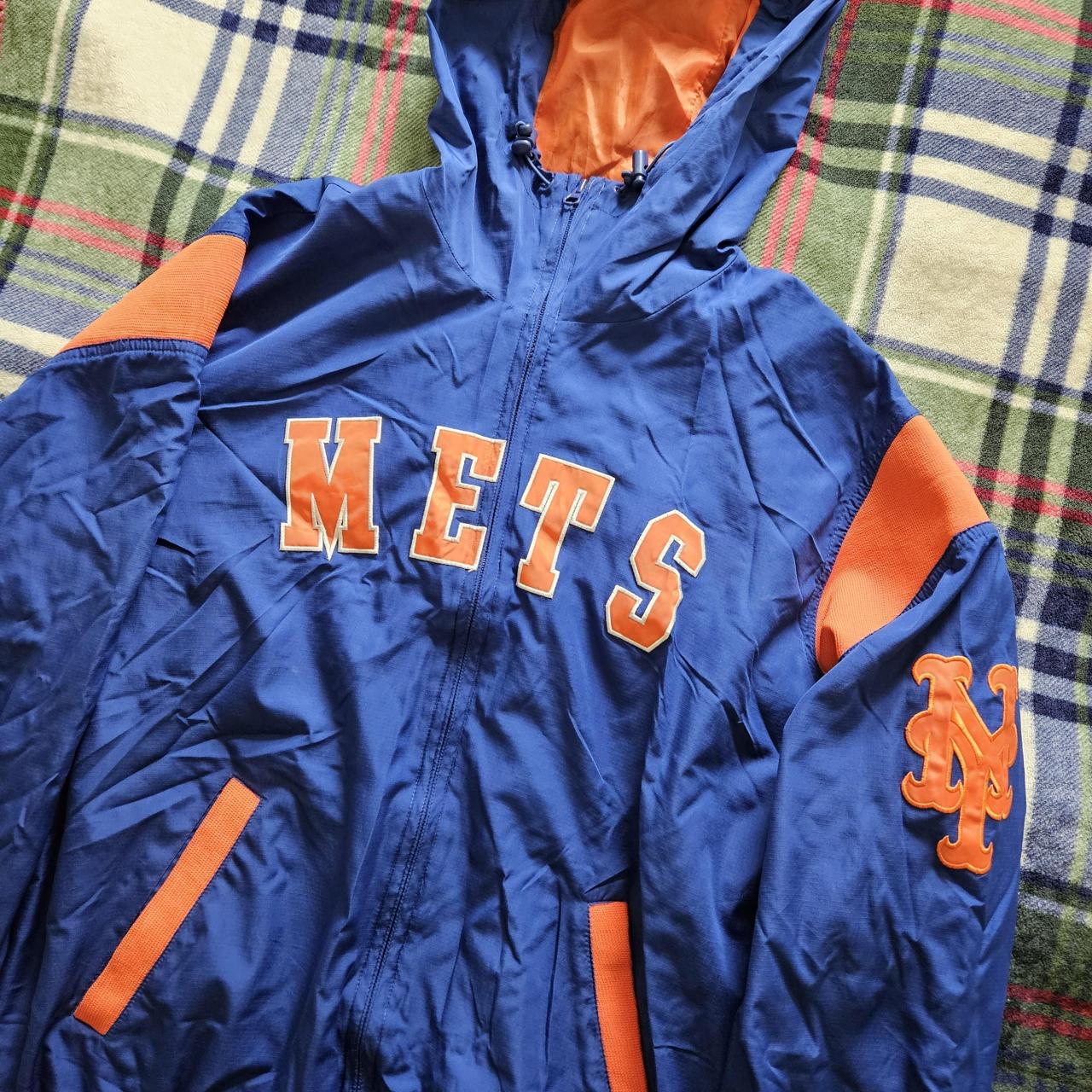 Blue and orange New York Mets windbreaker | Depop