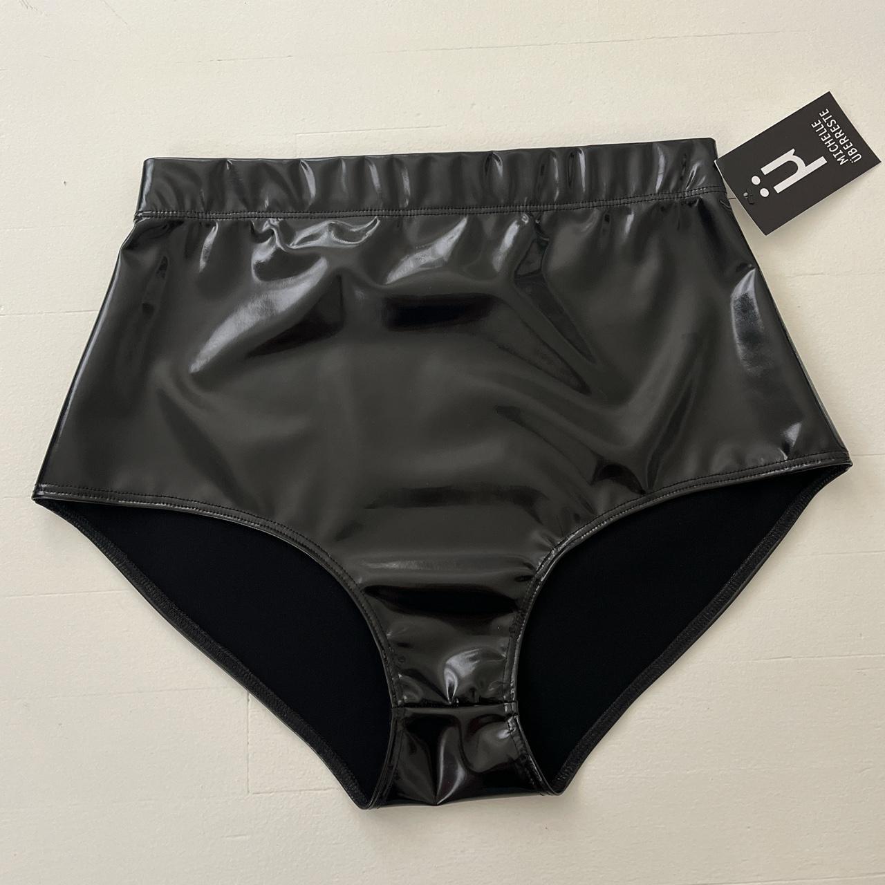 Michelle Uberreste Black PVC Vinyl Shorts New with... - Depop
