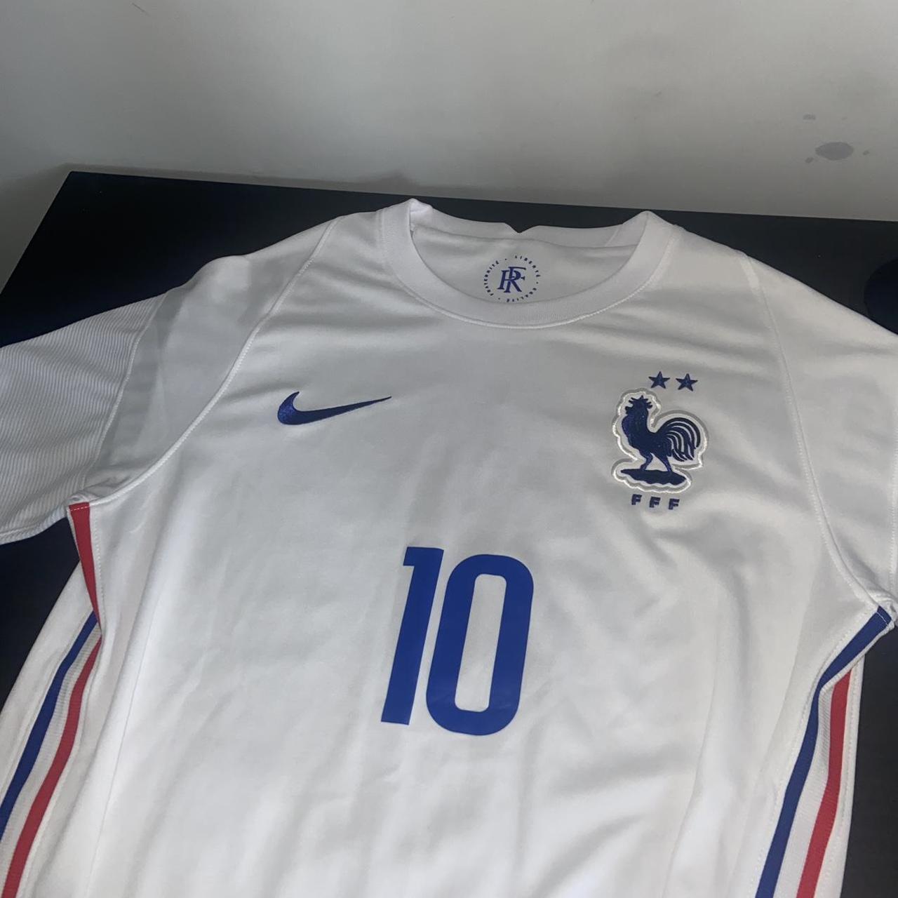France away kit Mbappe 10 Size S mens White 10/10... - Depop