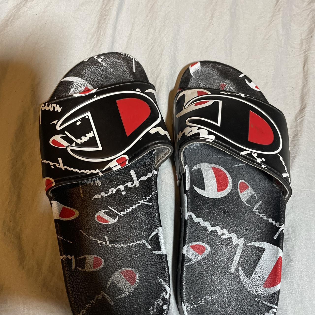 Champion slides. Womens size 7.5 - Depop