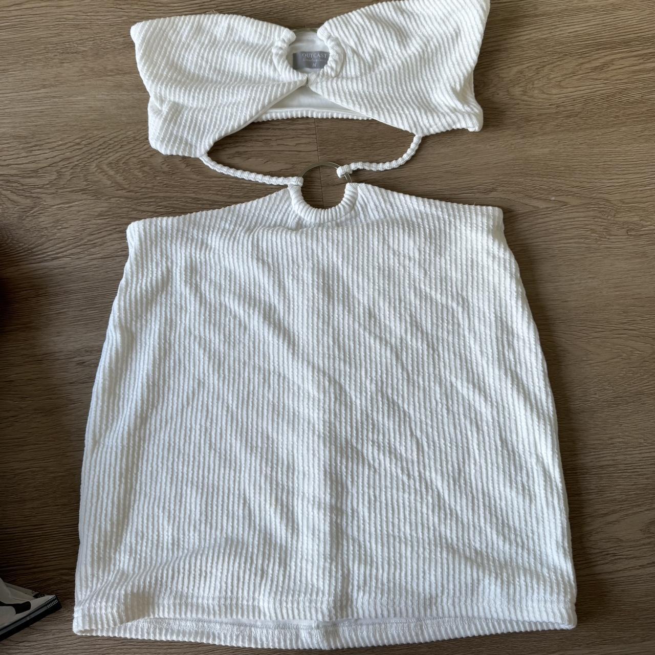 Outcast clothing white dress Very flattering style... - Depop
