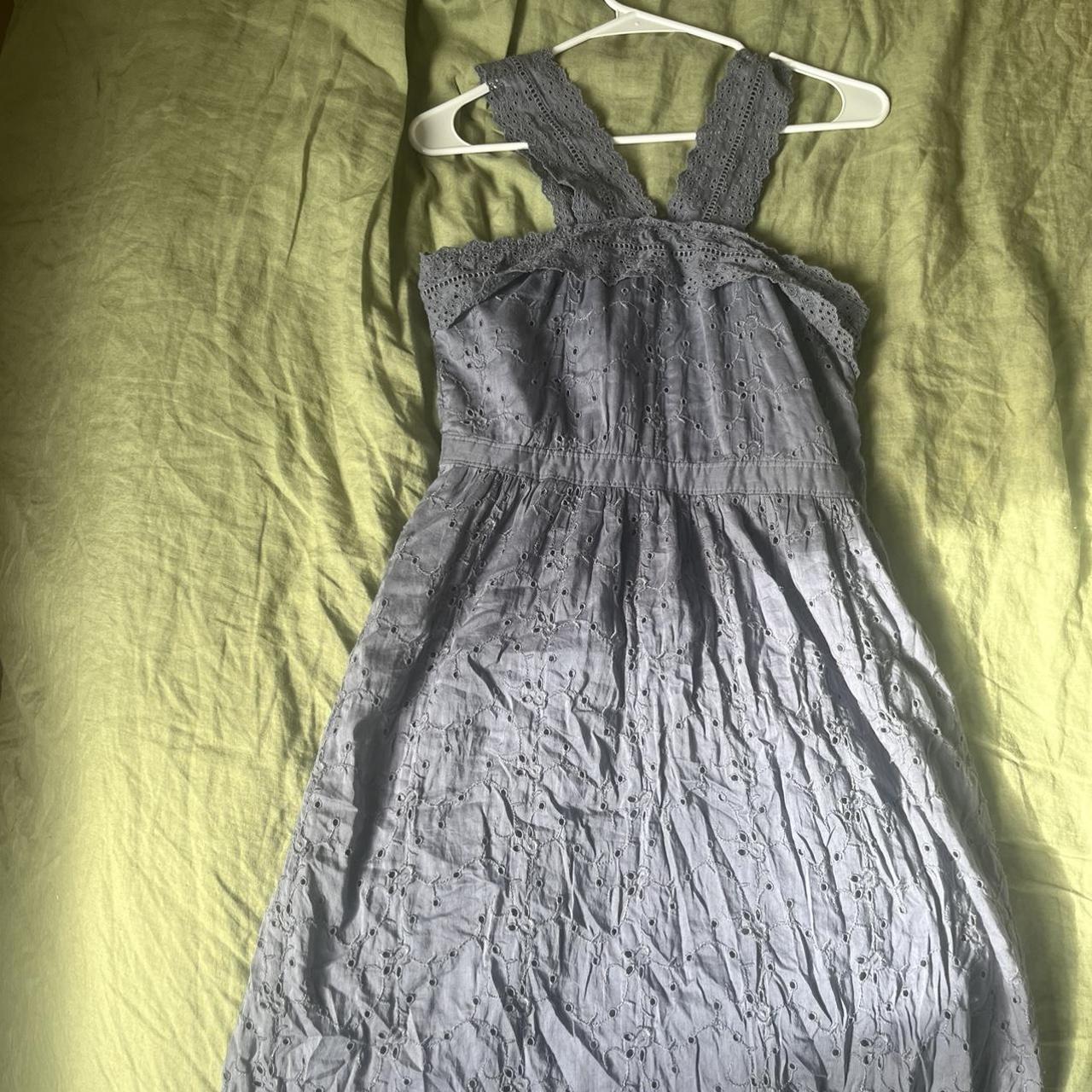 Abercrombie and Fitch eyelet grayish periwinkle... - Depop