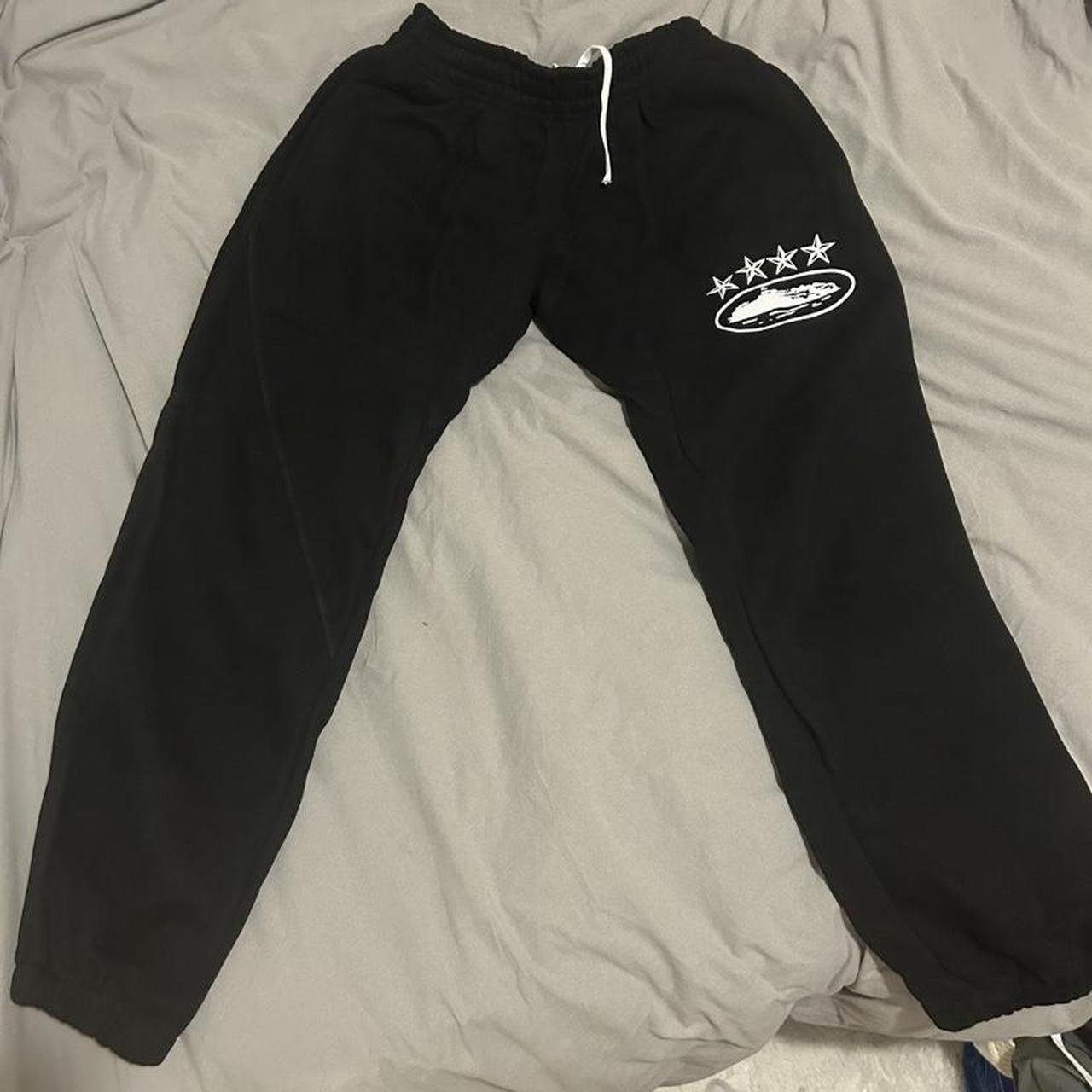 Corteiz Women's Black and White Joggers-tracksuits | Depop