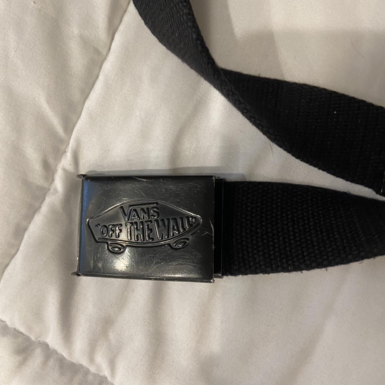Black vans “seat belt” belt has some signs of wear.... - Depop