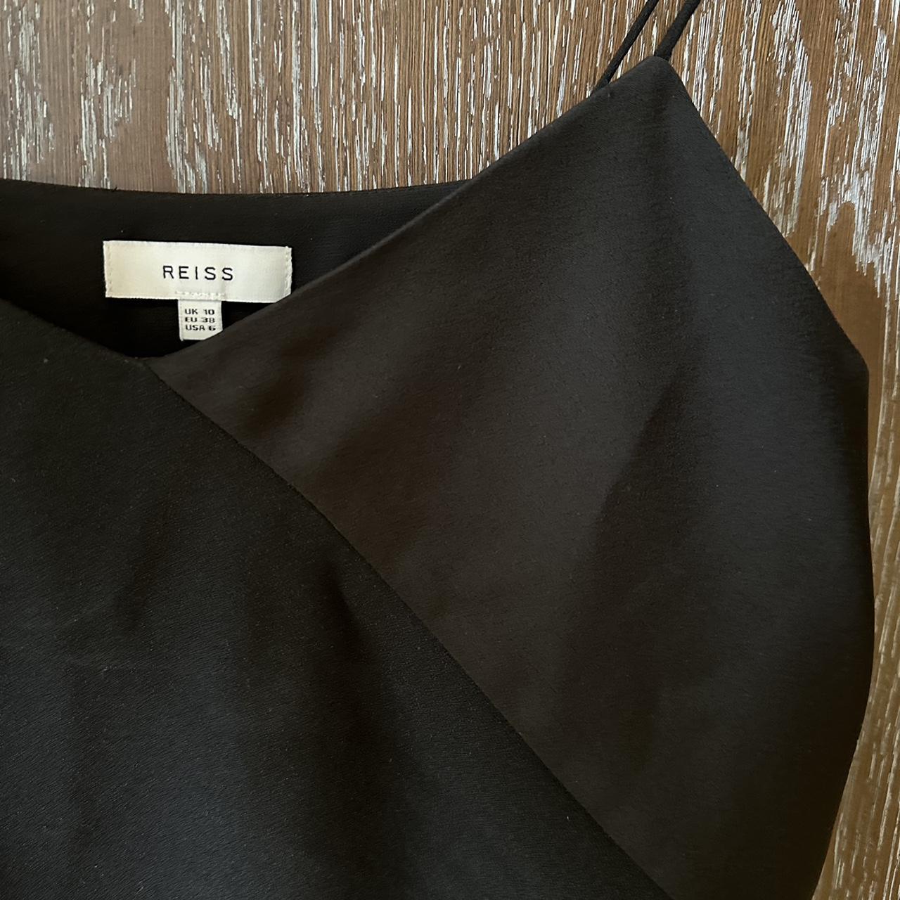 Black Reiss shoe string top. Size 10. Seam detail... - Depop