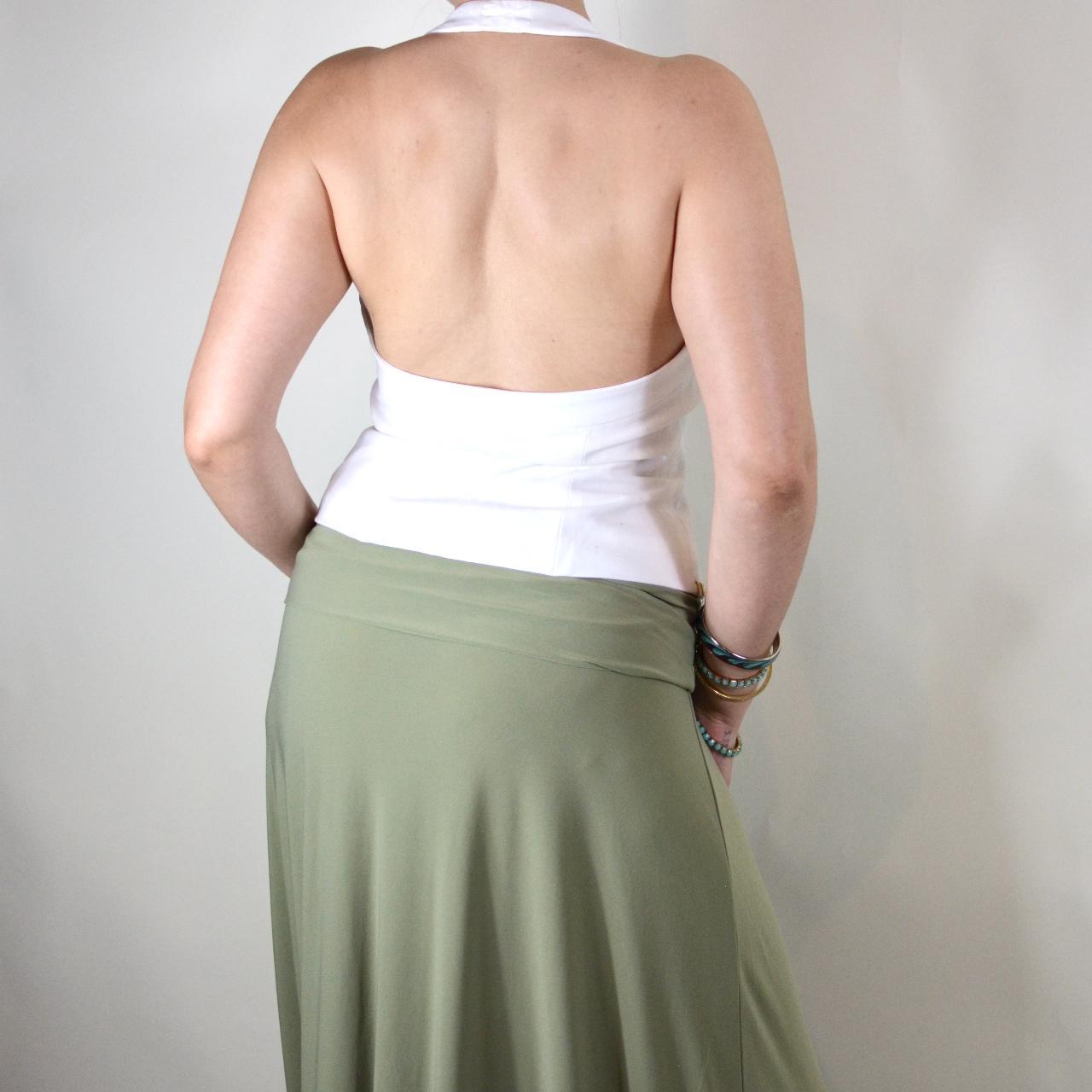 90s / 2000s Beaded Vintage Cache White Halter Top... - Depop