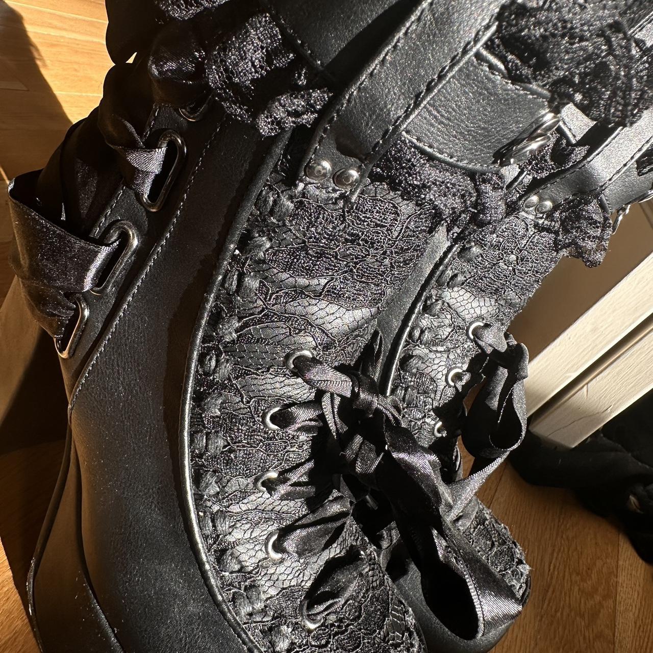 DEMONIA Charade-110 boots in black - size... - Depop