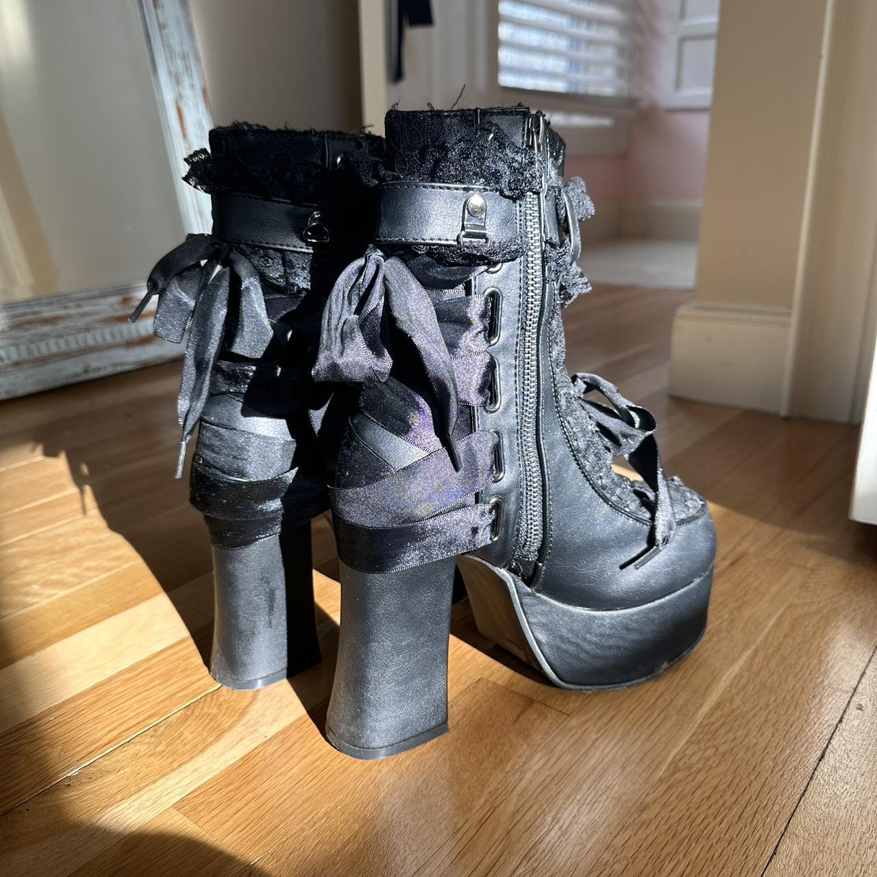 DEMONIA Charade-110 boots in black - size... - Depop