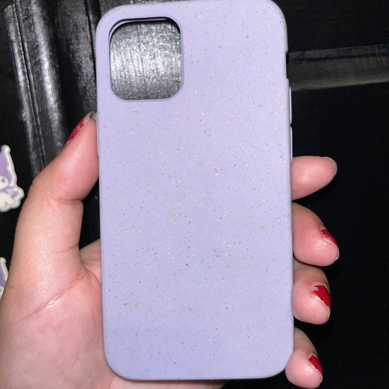 iphone 12 mini pela case gently used, light lavender... - Depop
