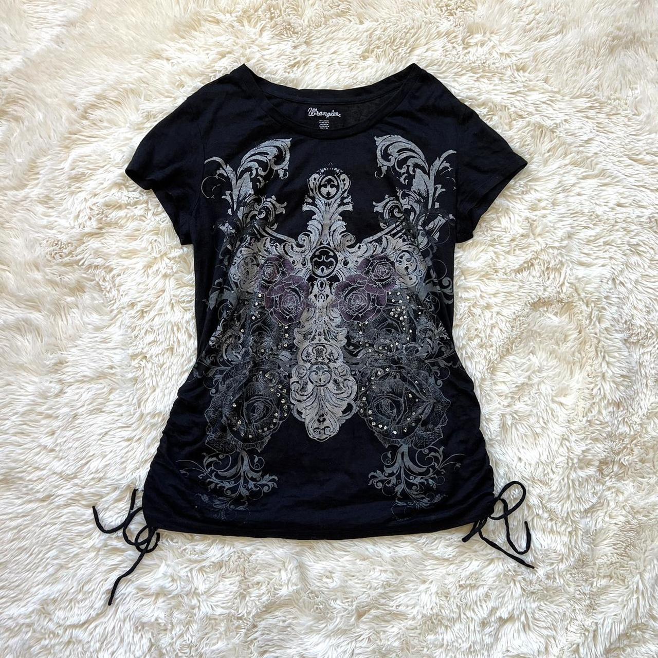 insane cyber y2k cross shirt - marked as xxl,... - Depop