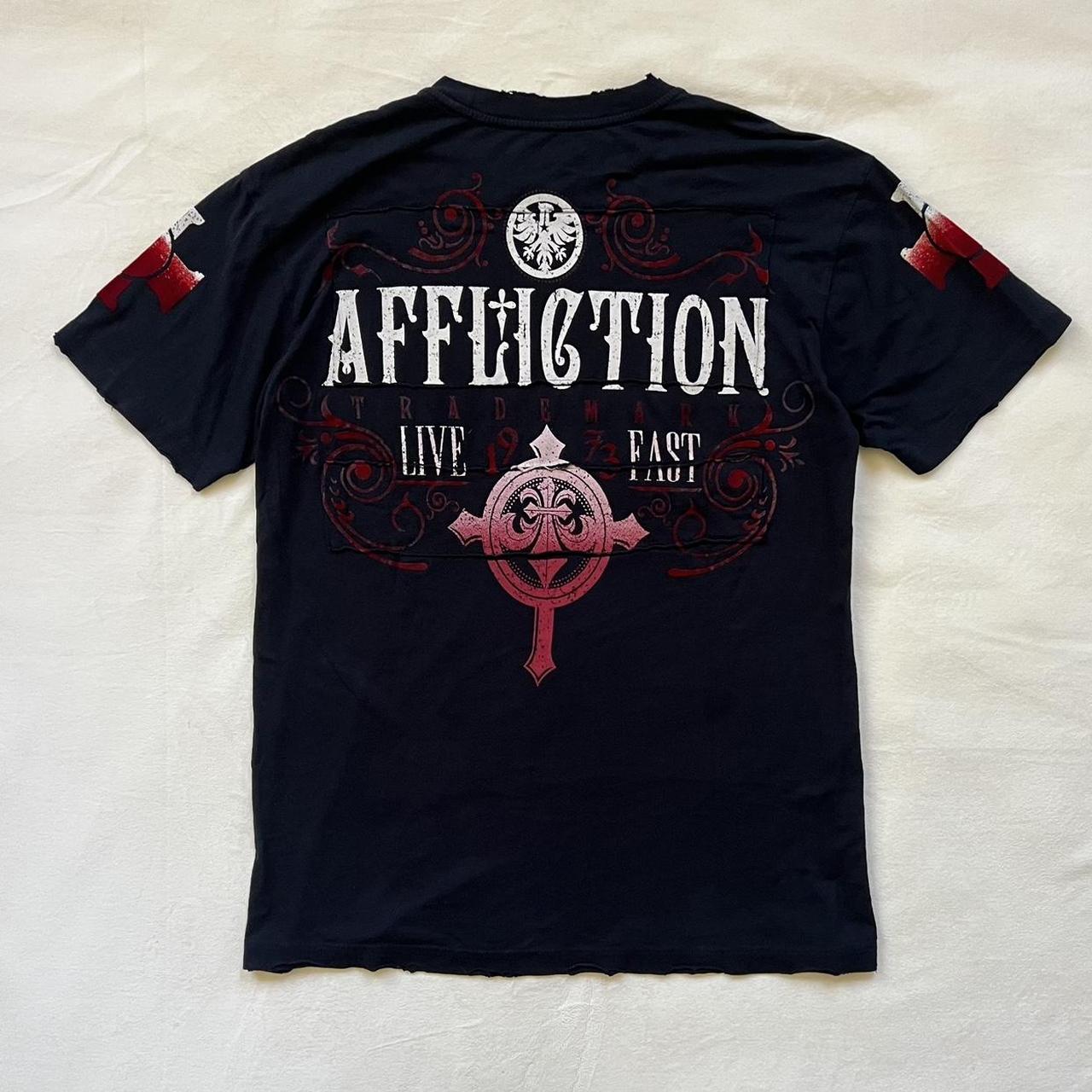 Y2K affliction shirt - first picture is the back,... - Depop