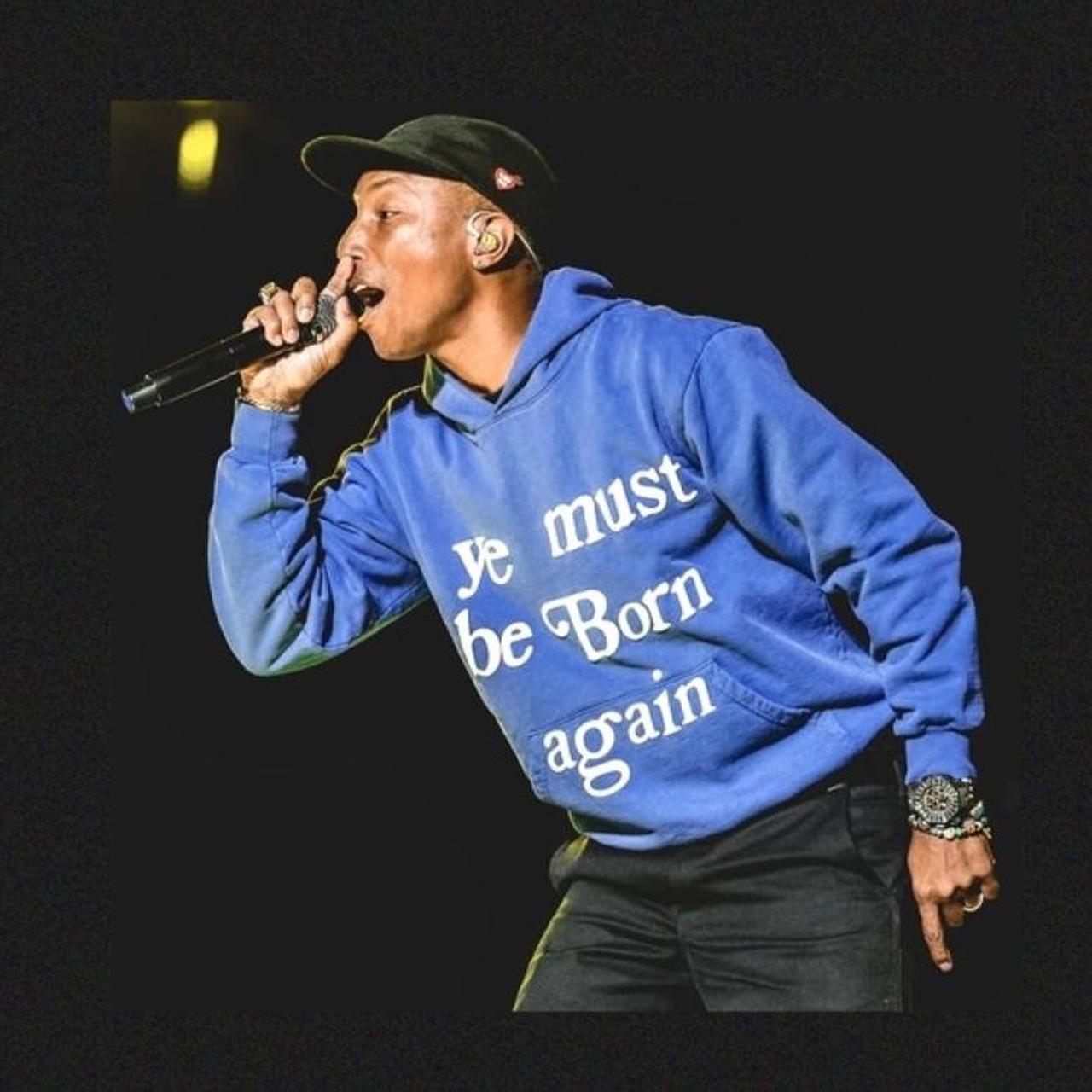 Ye Must Be Born Again Hoodie Pullover Blue Kanye... - Depop