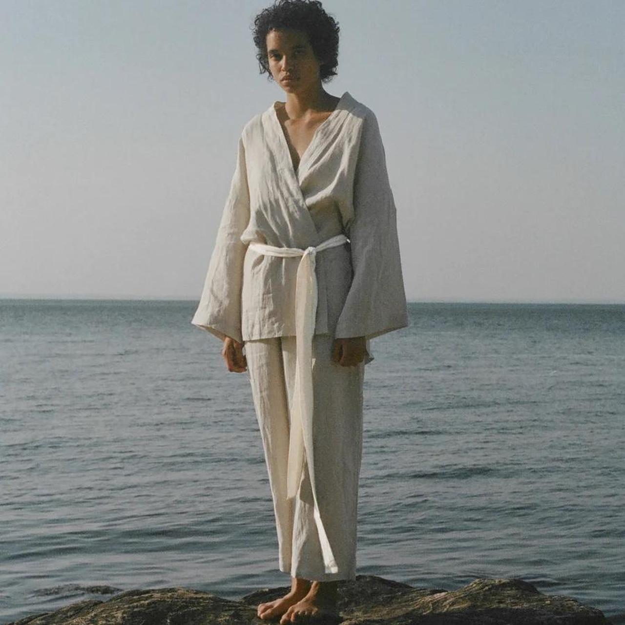 Deiji Studios oatmeal robe in S from the 01 set.... - Depop