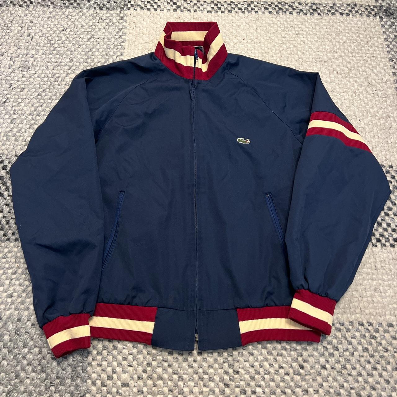 Lacoste Men's Navy and Red Jacket | Depop