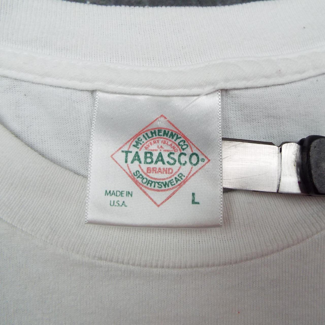 Vintage tabasco shirt MEASUREMENTS: CHEST: 21... - Depop