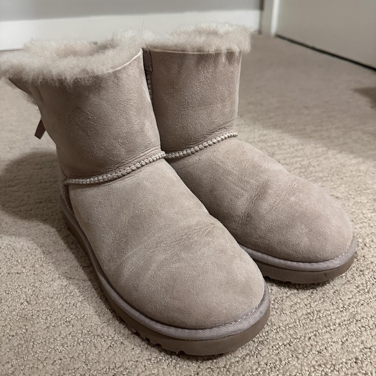 Ugg mini Bailey Bow II Metallic Dusk Boot in... - Depop