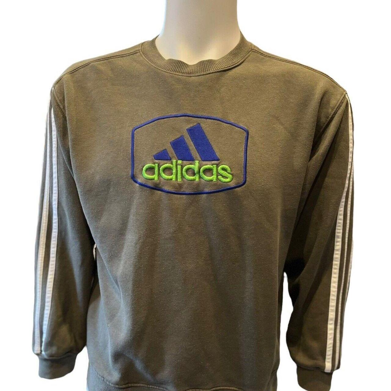 Adidas Jumper Sweatshirt Vintage Spell Out Pullover... - Depop