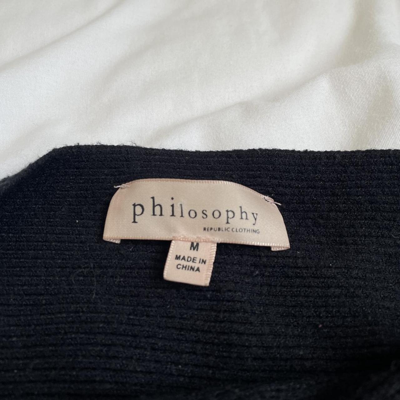Philosophy boat neck black sweater Would fit better... - Depop
