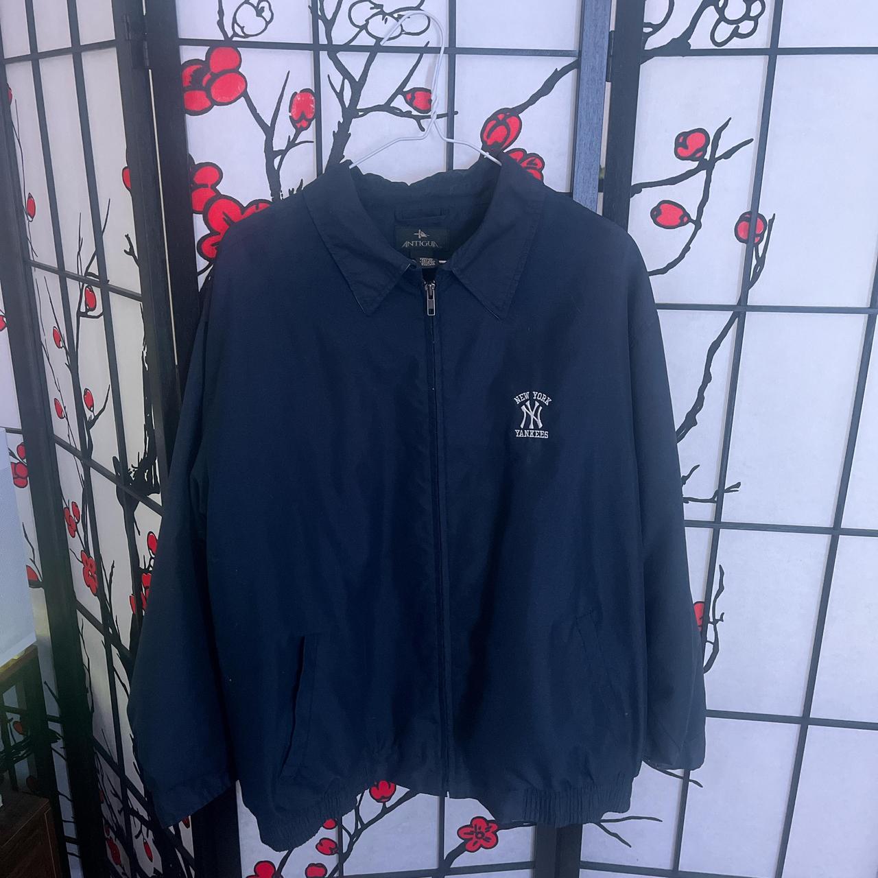 Navy blue New York Yankees zip-up jacket #Yankees... | Depop