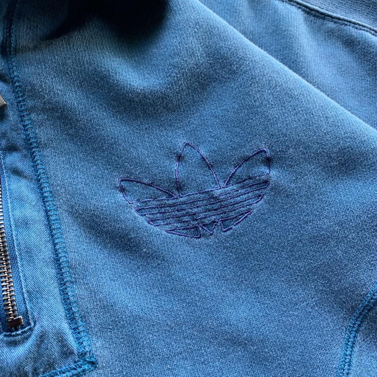 Vintage Adidas 90s 1/4 zip pullover with nice... | Depop