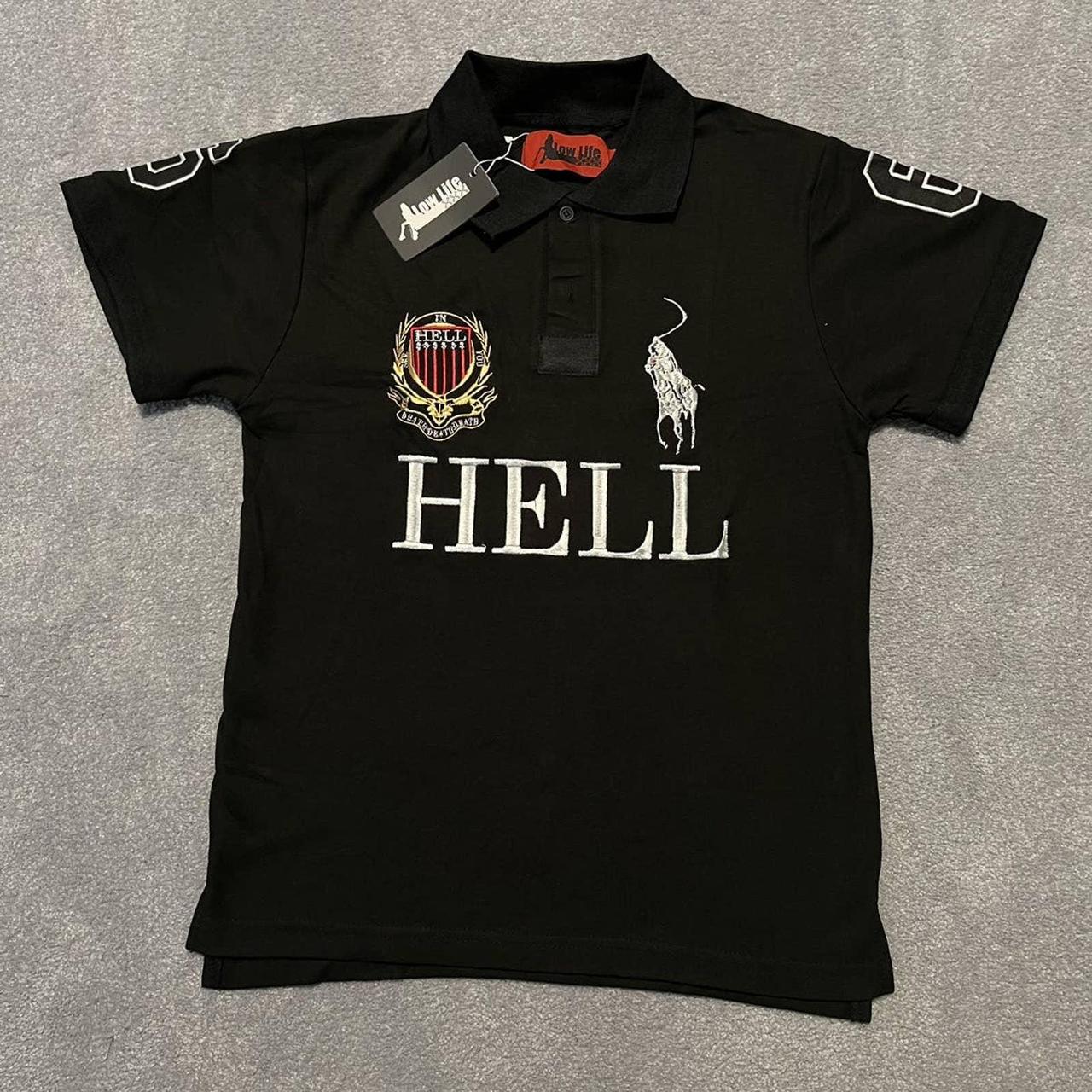 New Lowlife Hell Stitched Big Pony Logo Vintage Polo... - Depop
