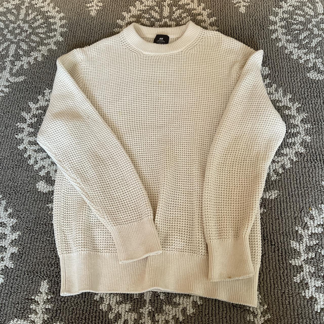 Men's cream colored H&M sweater. Very versatile and... - Depop