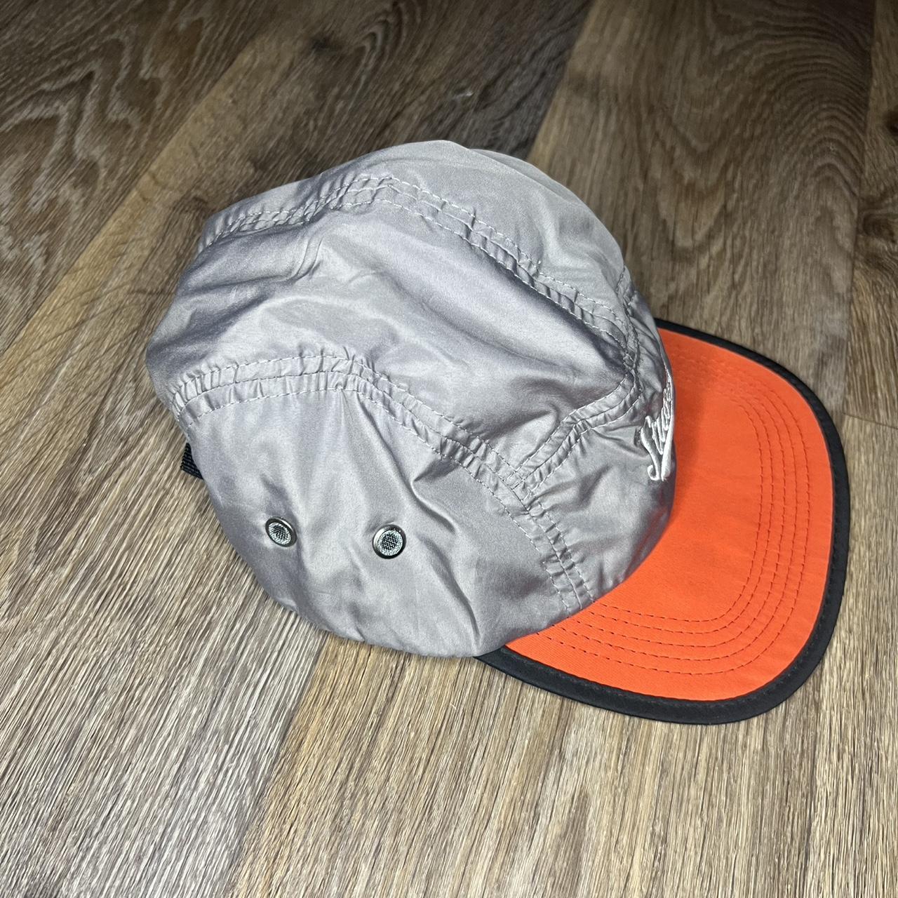 Grey and orange Stussy cap | Depop