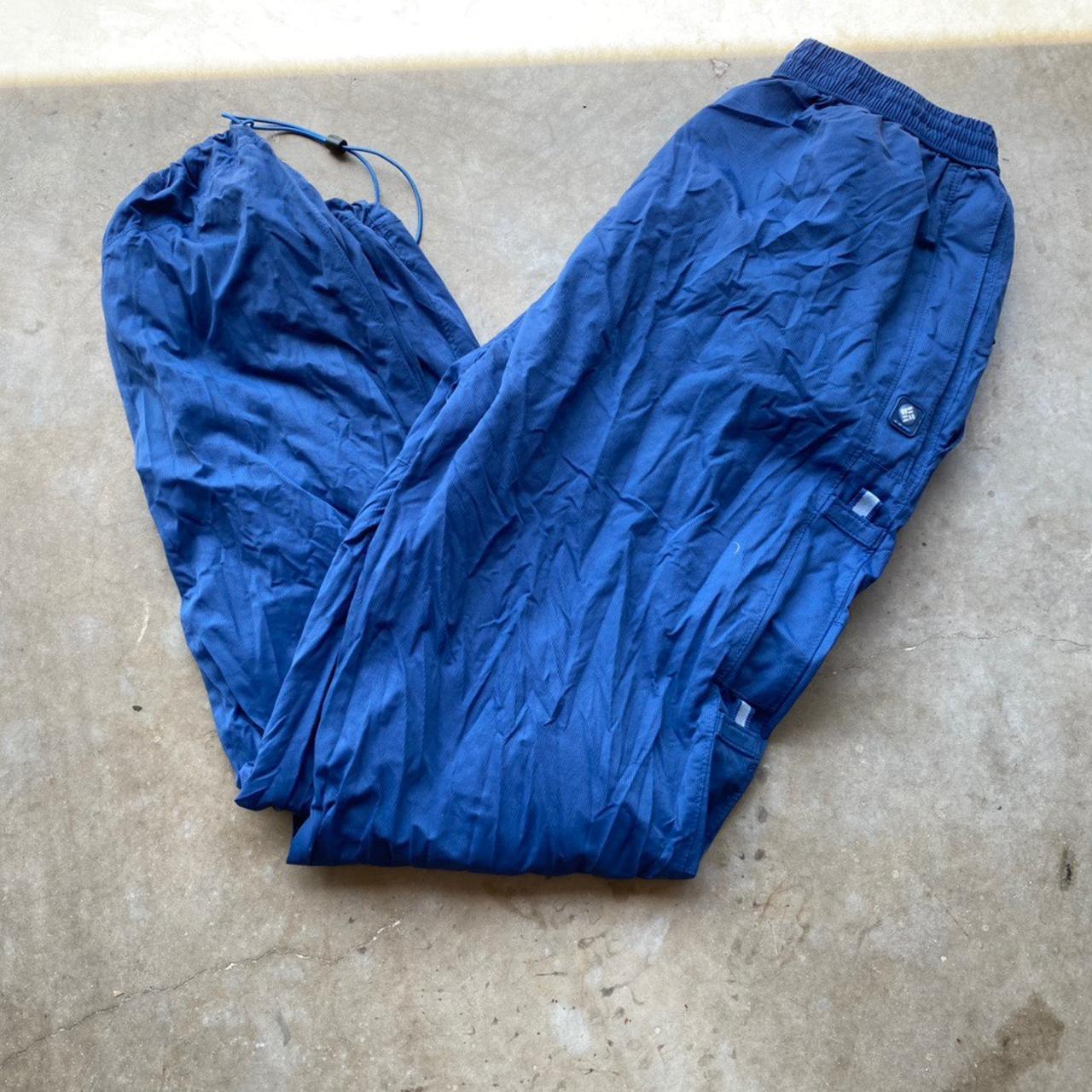 Blue inner lined Columbia drip pants adjustable... - Depop
