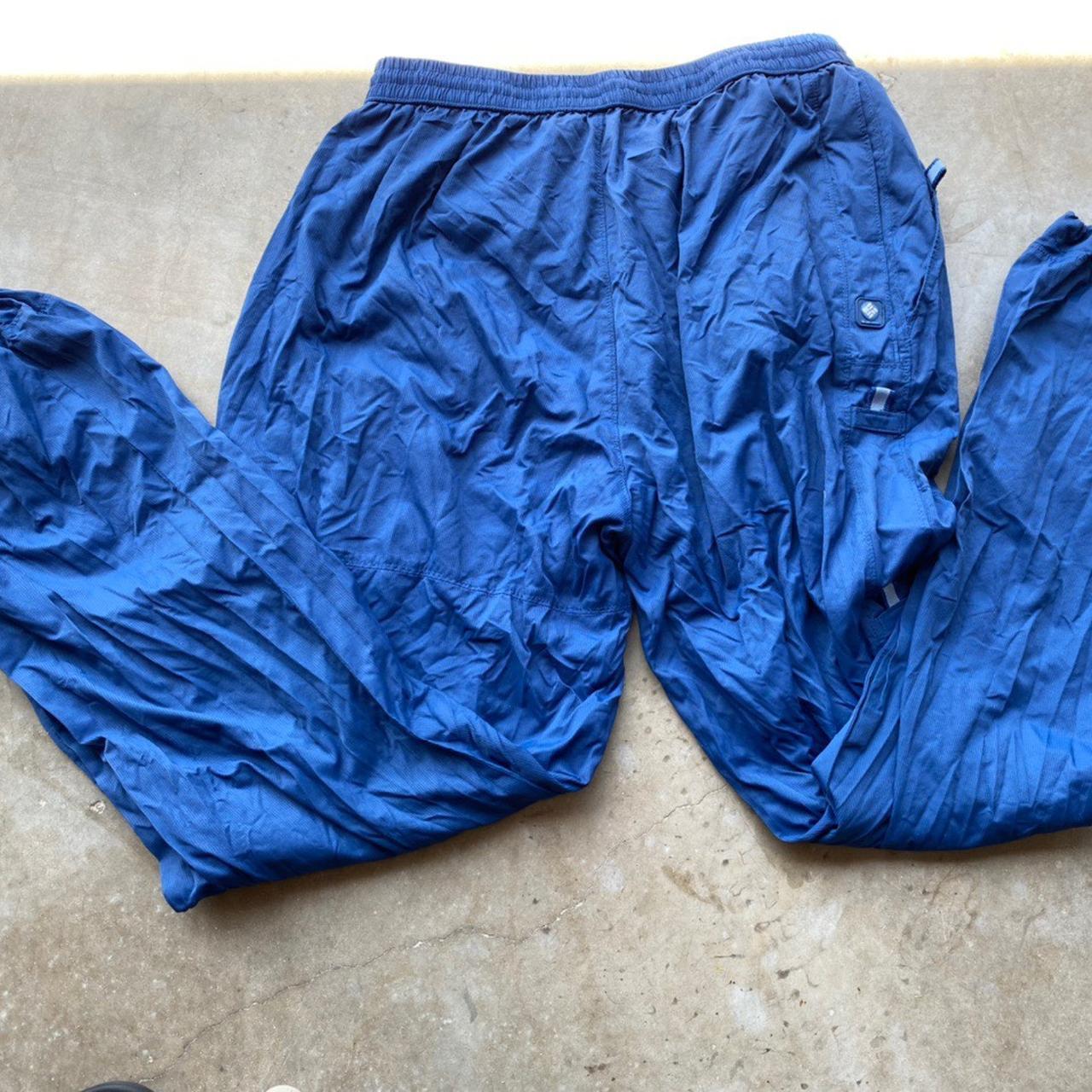 Blue inner lined Columbia drip pants adjustable... - Depop