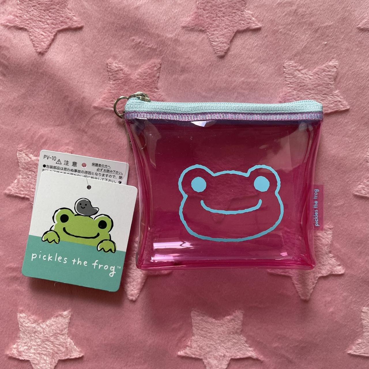 pickles the frog clear pink pouch charm. so cute!!... - Depop