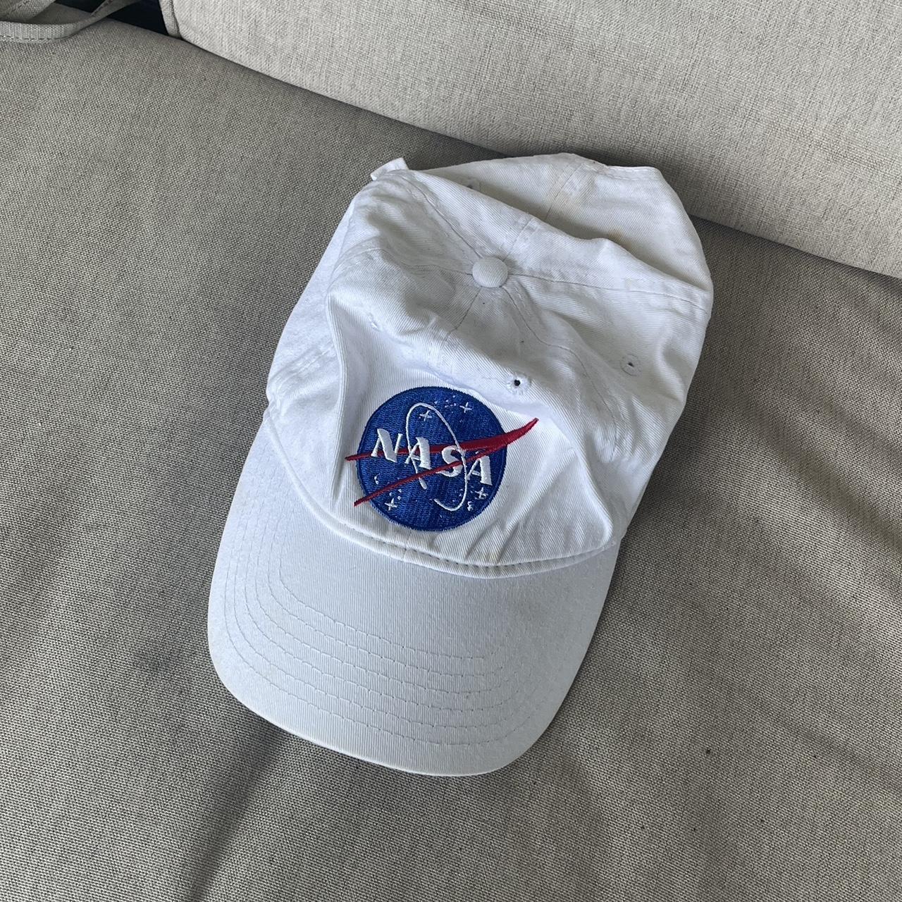 Adjustable white NASA Hat $1 shipping - Depop