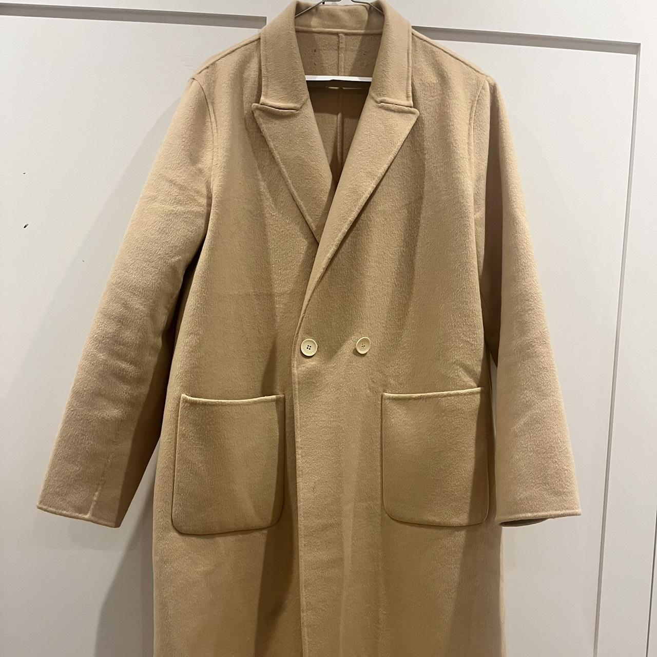 Zara beige/tan colour long coat Very chique and stylish - Depop