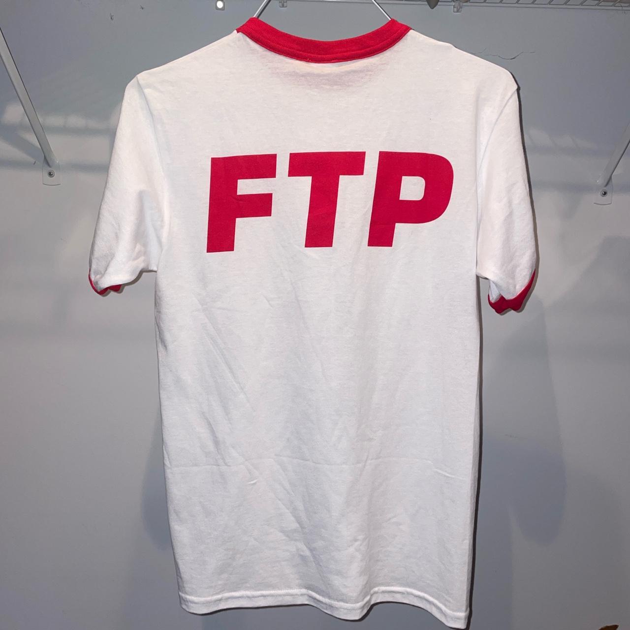 FTP Red Logo Ringer Tee Size Medium - true to size... | Depop