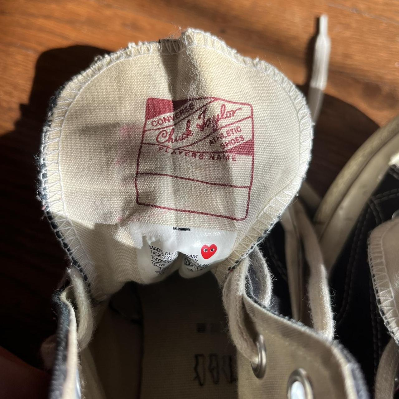 CDG High Top Converse Black womens size 9 - Depop