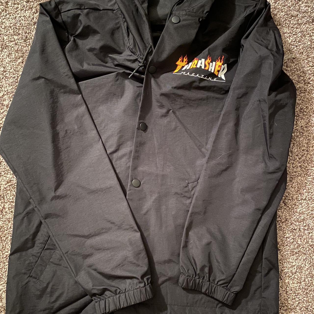 Thrasher hooded coach jacket Size: Medium Will... - Depop