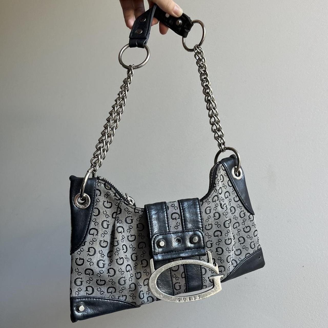 Vintage guess chain bag * missing clip button and... - Depop