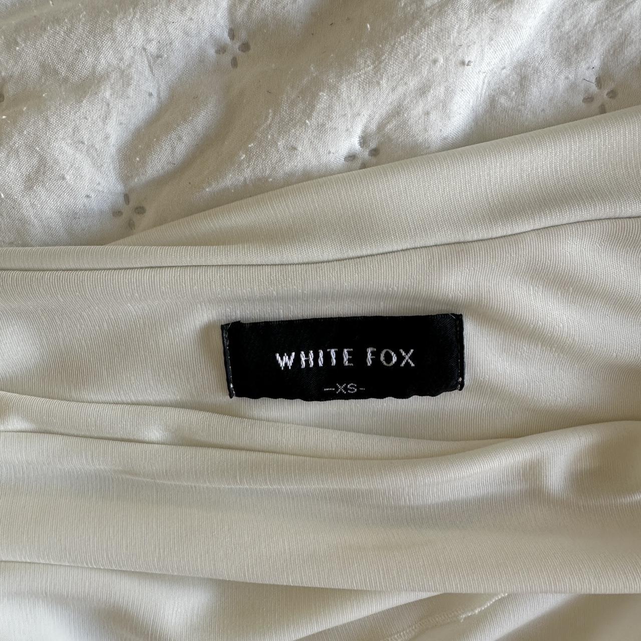 White fox white long sleeve Size xs Worn twice Sheer - Depop
