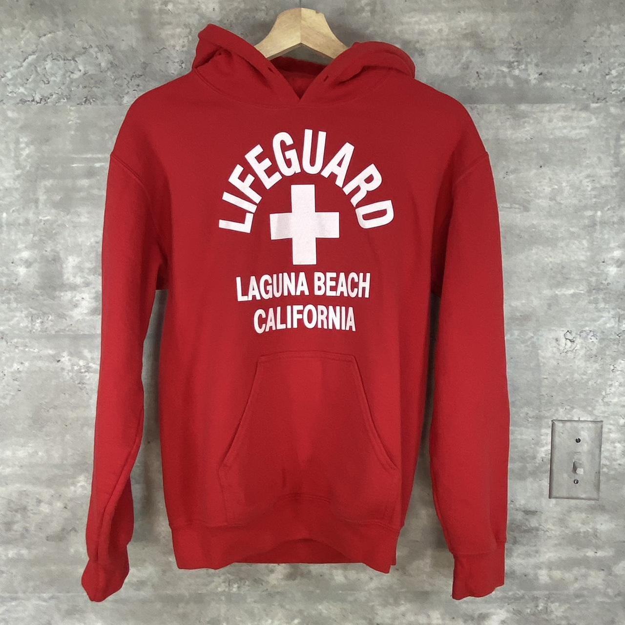 Lifeguard Hoodie Red Labelled Size: S Recommended... - Depop