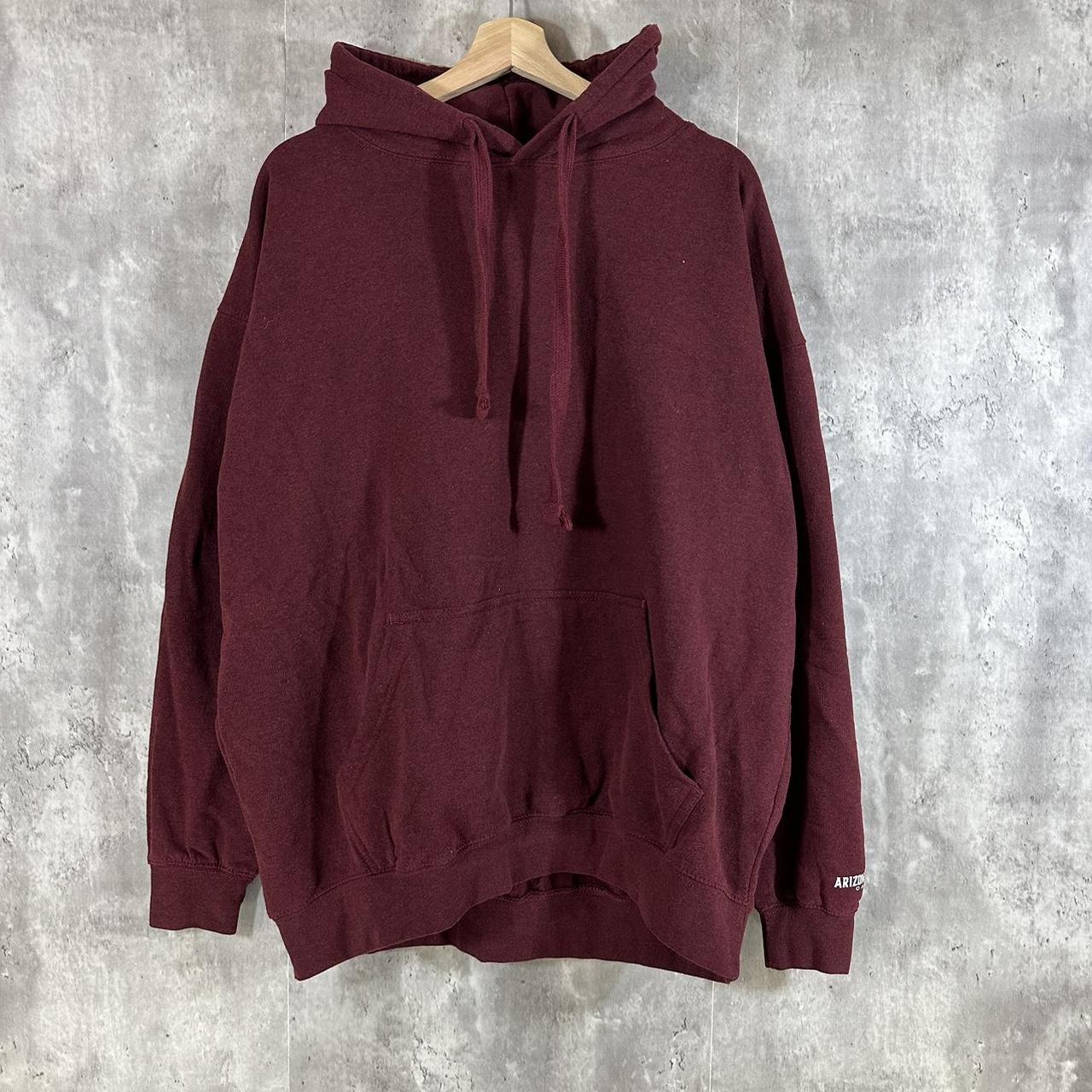 Maroon Plain Hoodie Arizona Charlies Labelled Size Depop