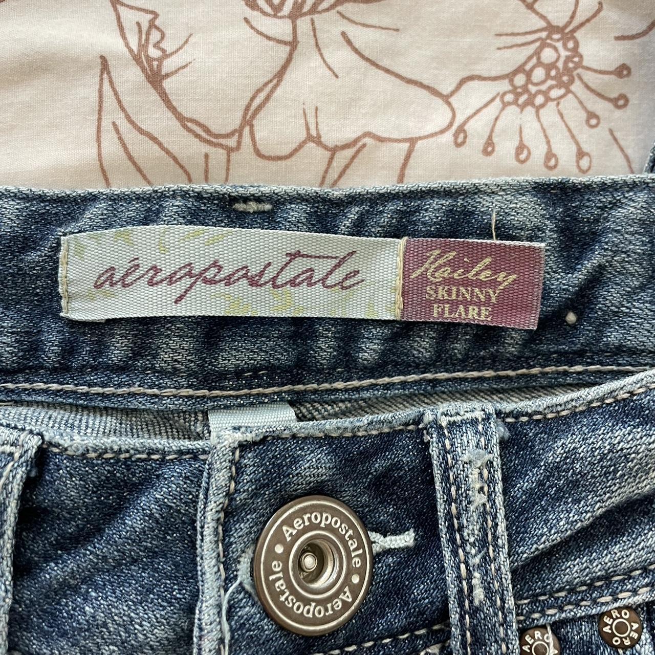 areopostale skinny flare jeans size 1/2 #flare... - Depop