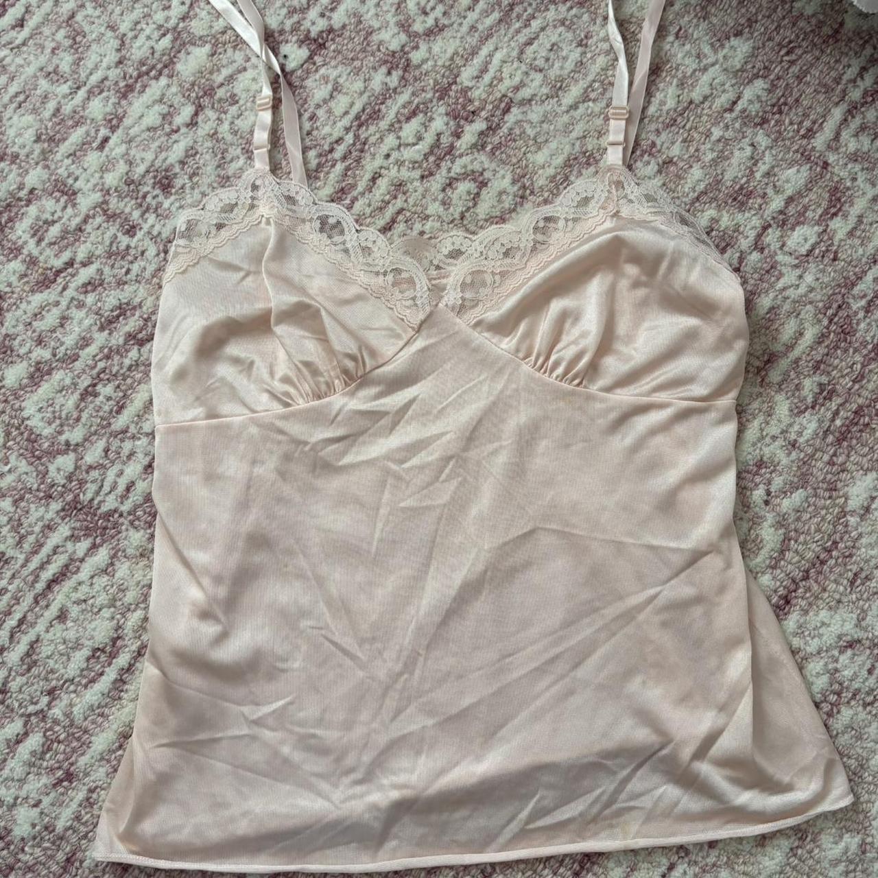 baby pink lace cami - size 34 - brand is deena -... | Depop