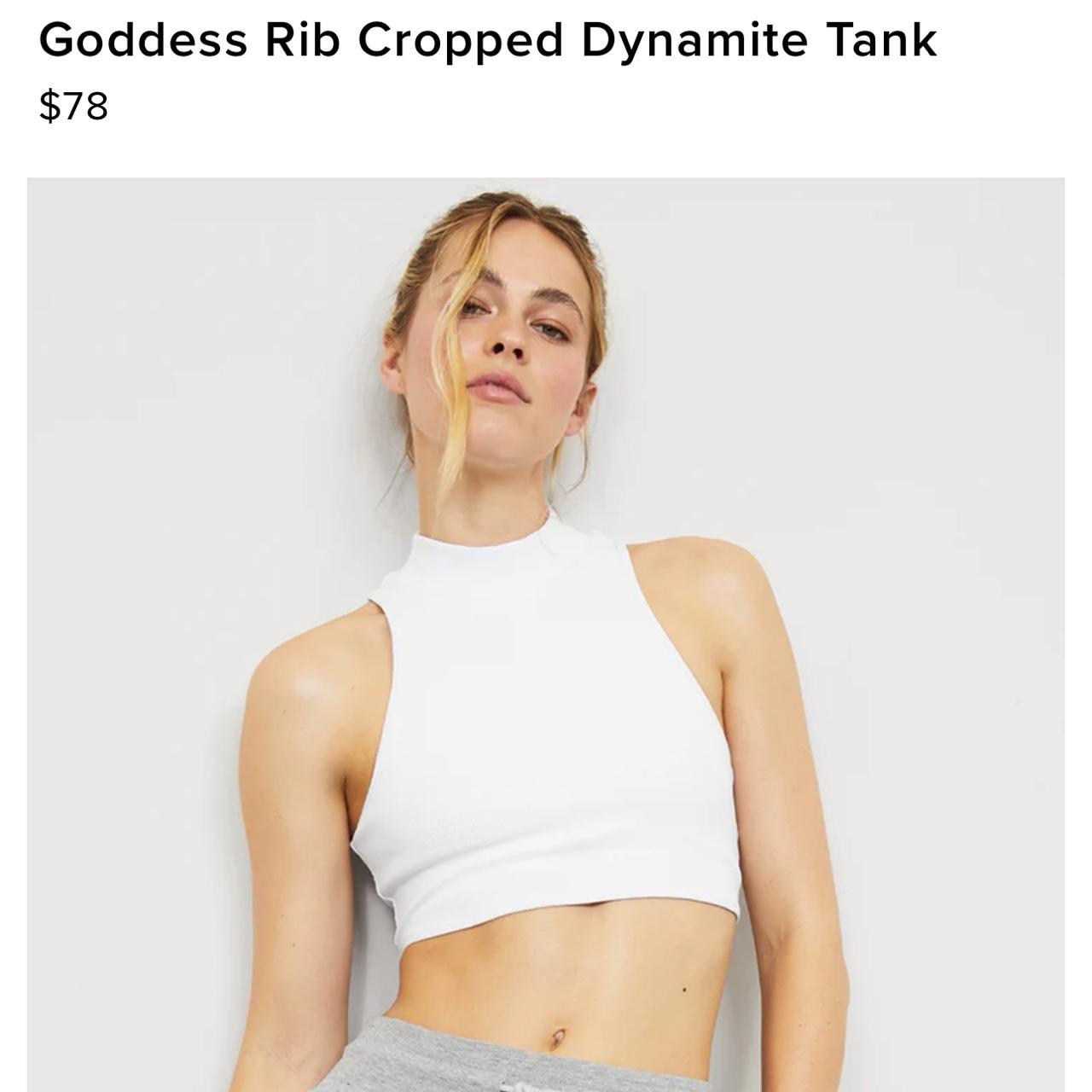 Alo Yoga goddess rib cropped dynamite tank... - Depop