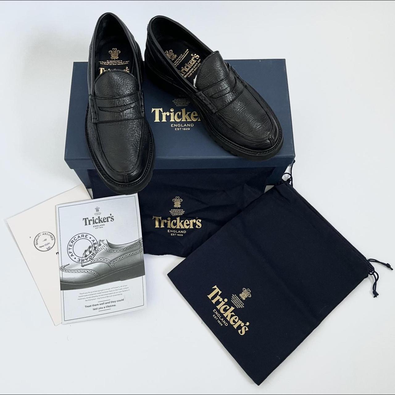 Tricker's Women's Black Loafers | Depop