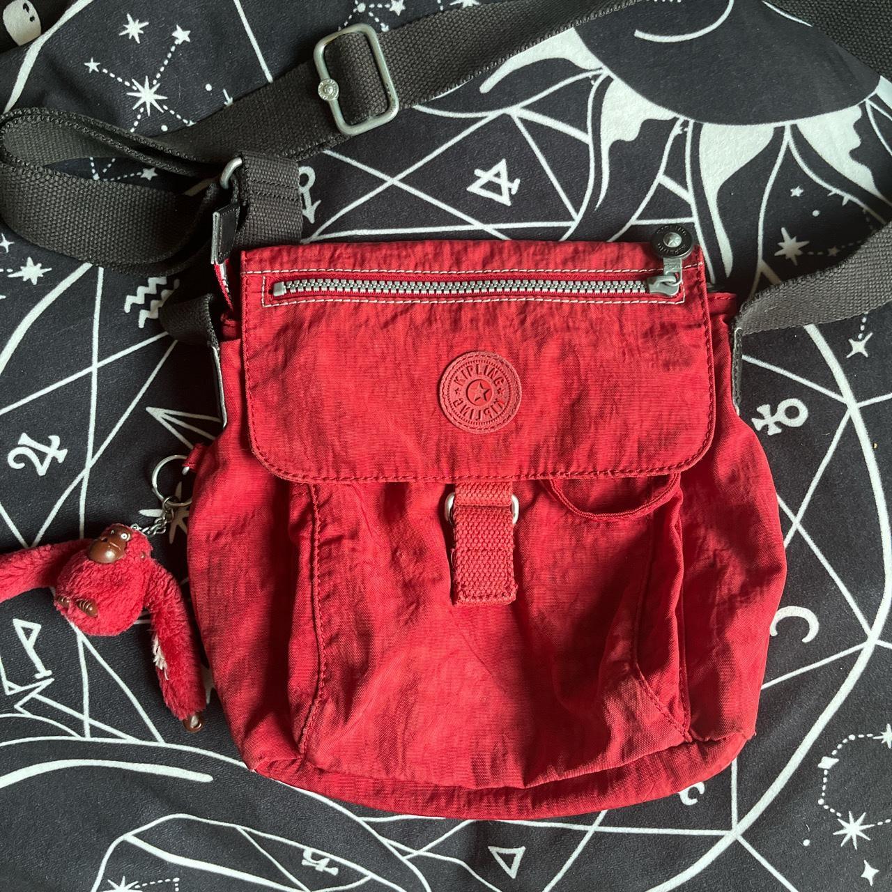 Red Kipling purse / bag. Dimensions 9 inches tall 9... - Depop