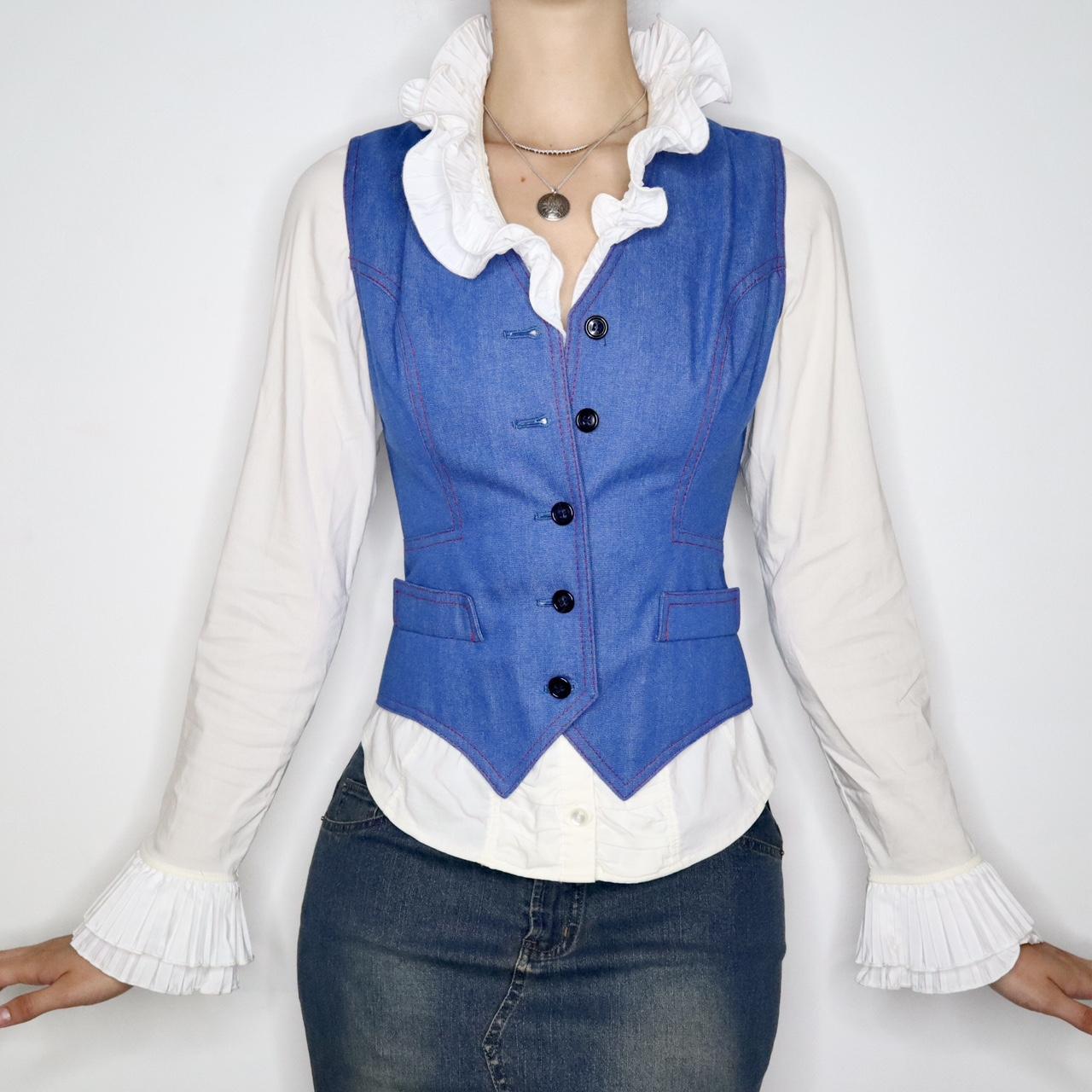 Women's Blue Vest | Depop