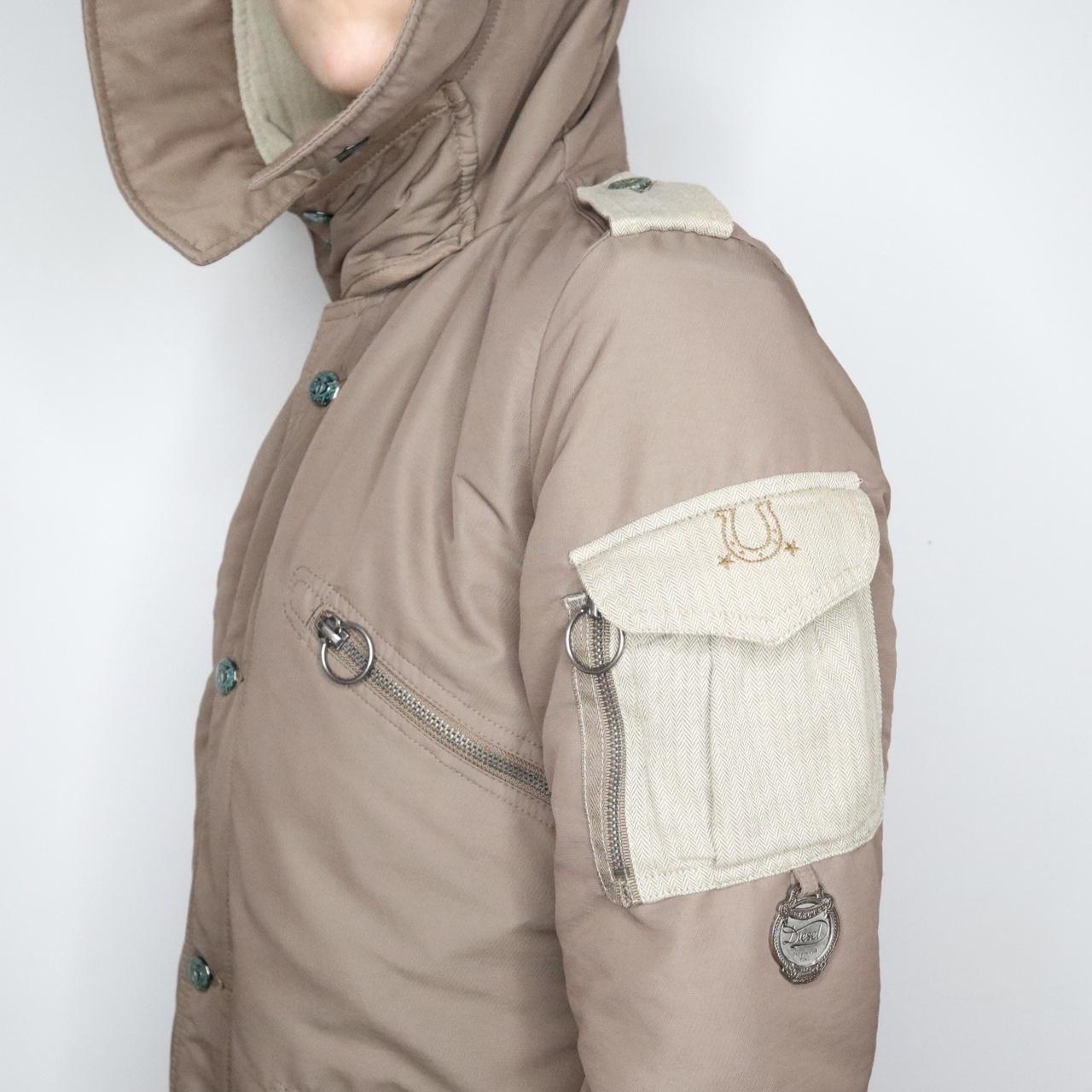 Y2K DIESEL Parka Coat Details: Vintage from the... - Depop