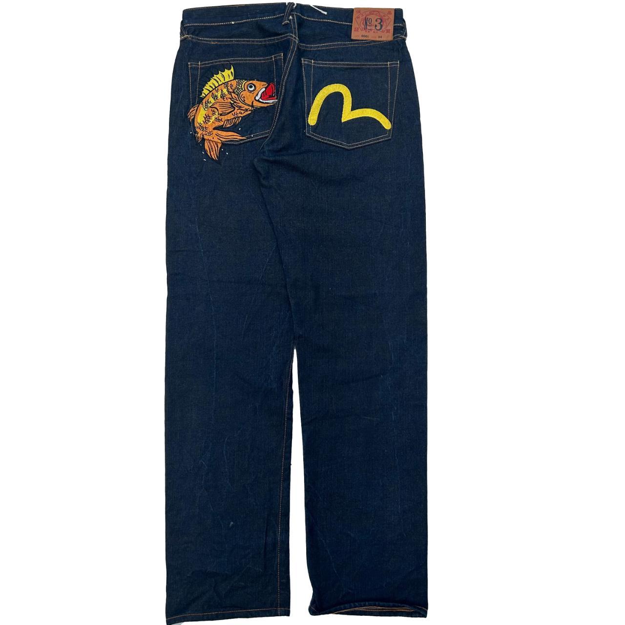 Evisu jeans very good condition waist 34 inches... - Depop