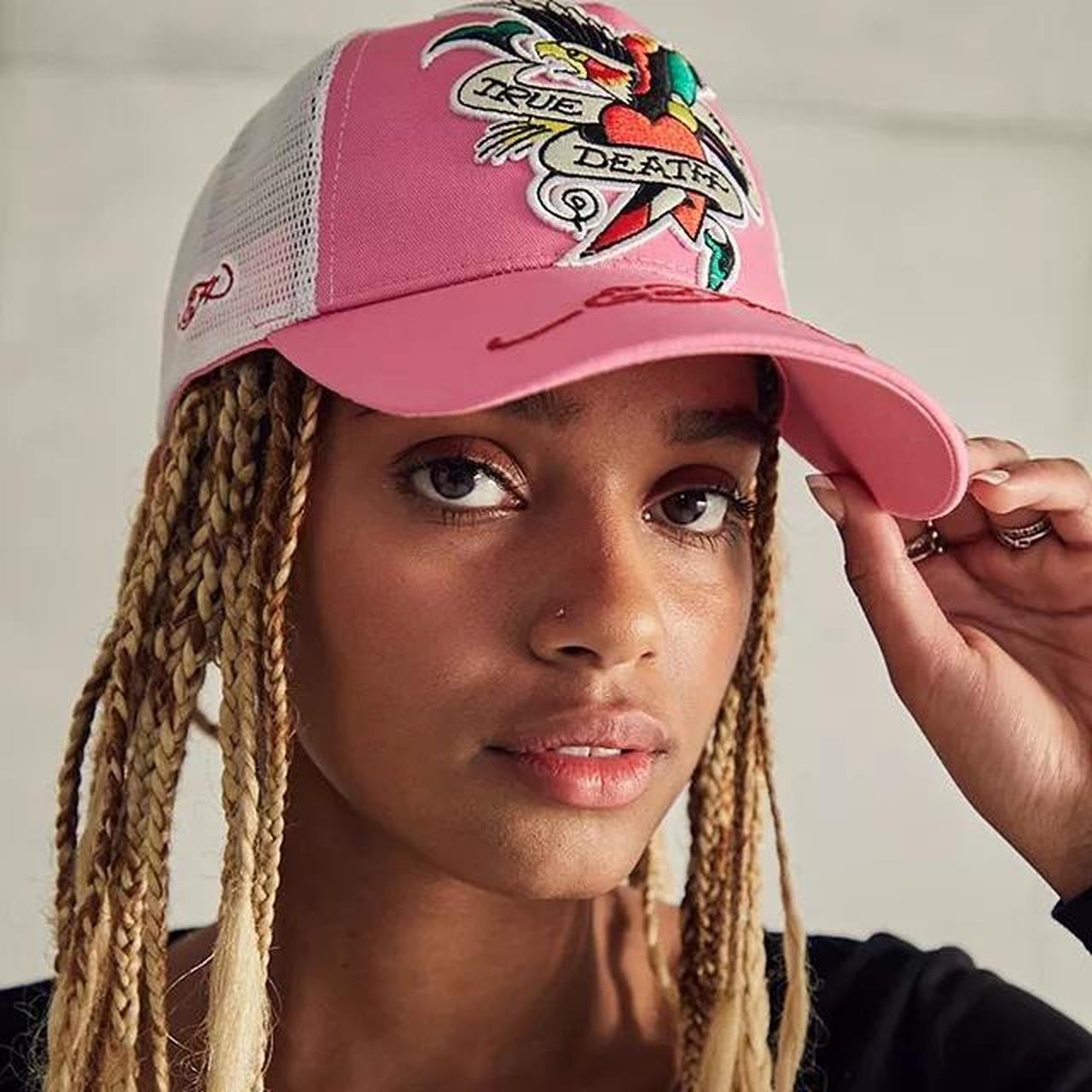 Ed hardy Pink y2k cap Great quality ! £10... - Depop