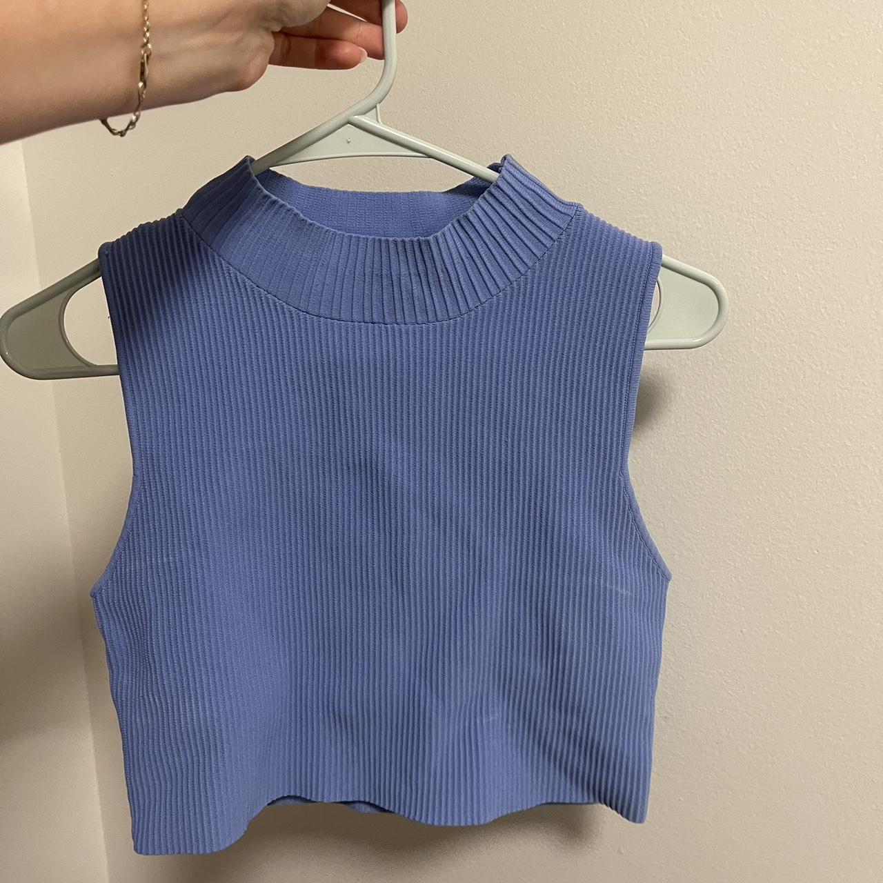 Glassons brand, ribbed High neck crop - Depop